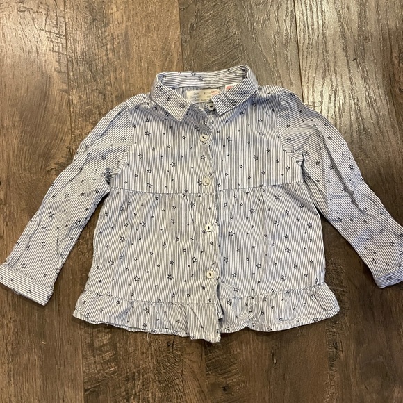 Zara | Shirts & Tops | Zara Star Button Up Top | Poshmark